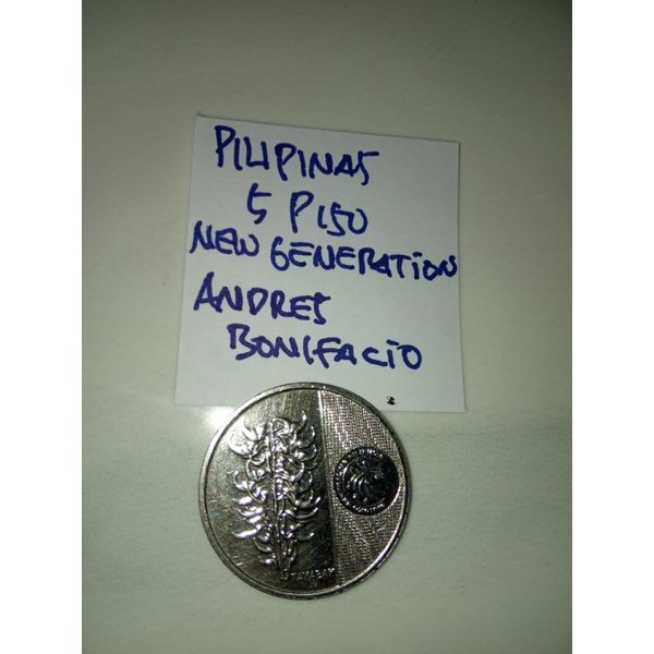 Jual 5 Piso Pilipinas New Generation luster,koin tebal Rp6000 | Shopee ...