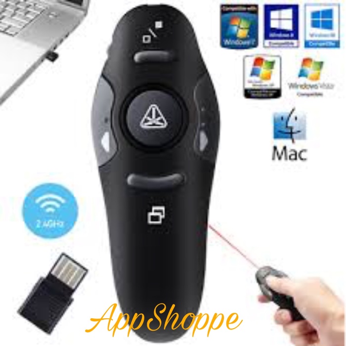 Jual A81Duya Laser Pointer 2.4Ghz Wireless Presenter Cursor Control Package As71S0D | Shopee ...