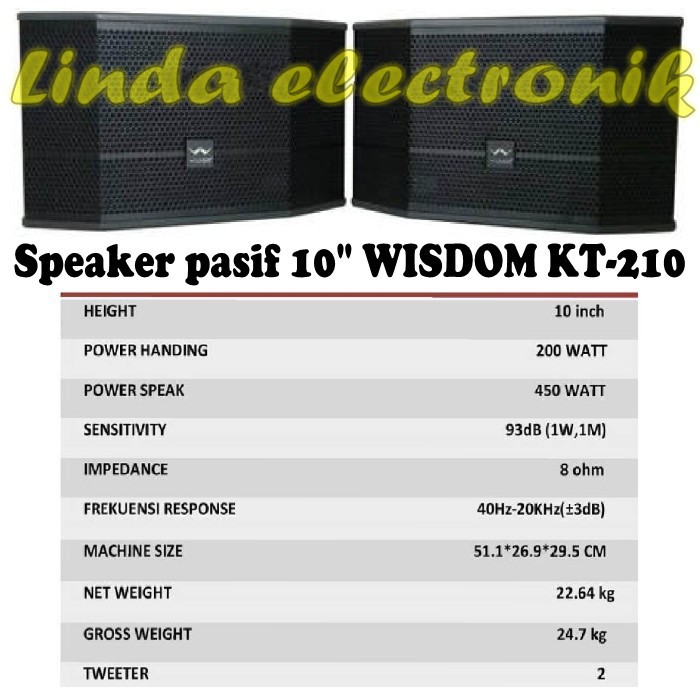 Jual Speaker Pasif 10 inch WISDOM KT-210 WISDOM KT210 WISDOM KT 210 2pcs | Shopee Indonesia