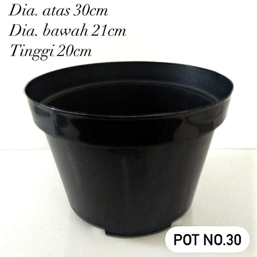 Jual Pot Tanaman Hitam - No.30 | Shopee Indonesia
