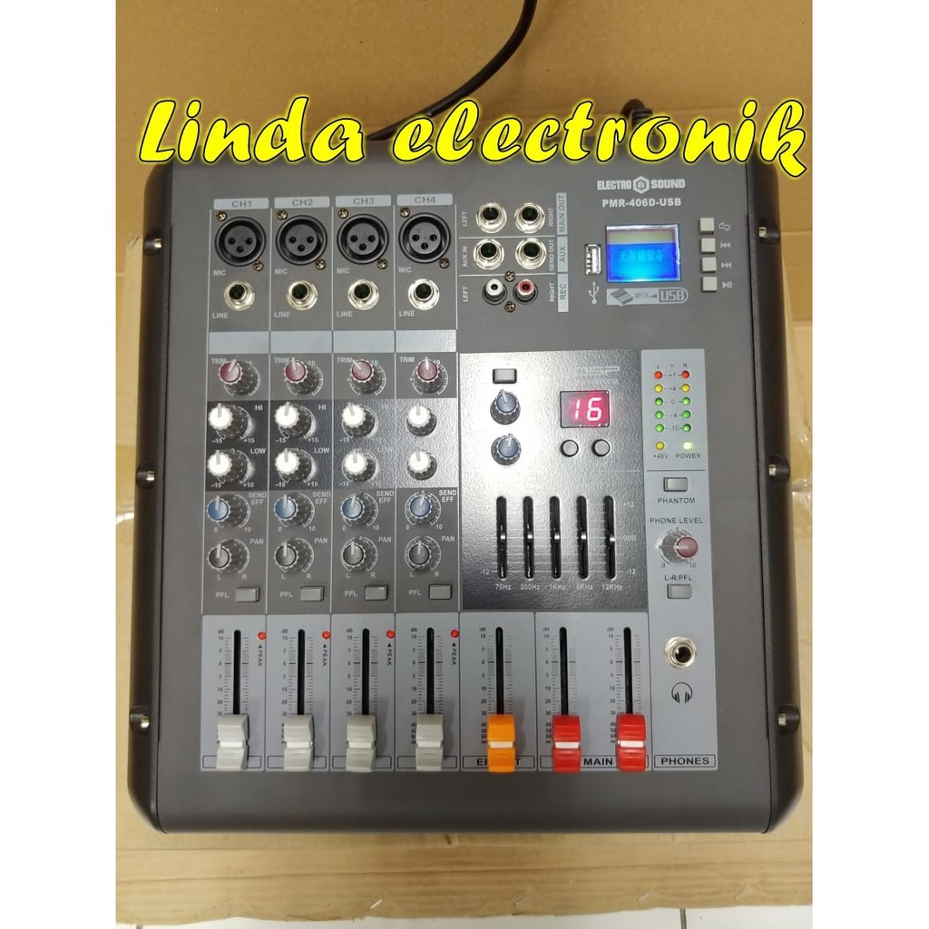 Jual power mixer electro sound pmr406d usb pmr 406d usb | Shopee Indonesia