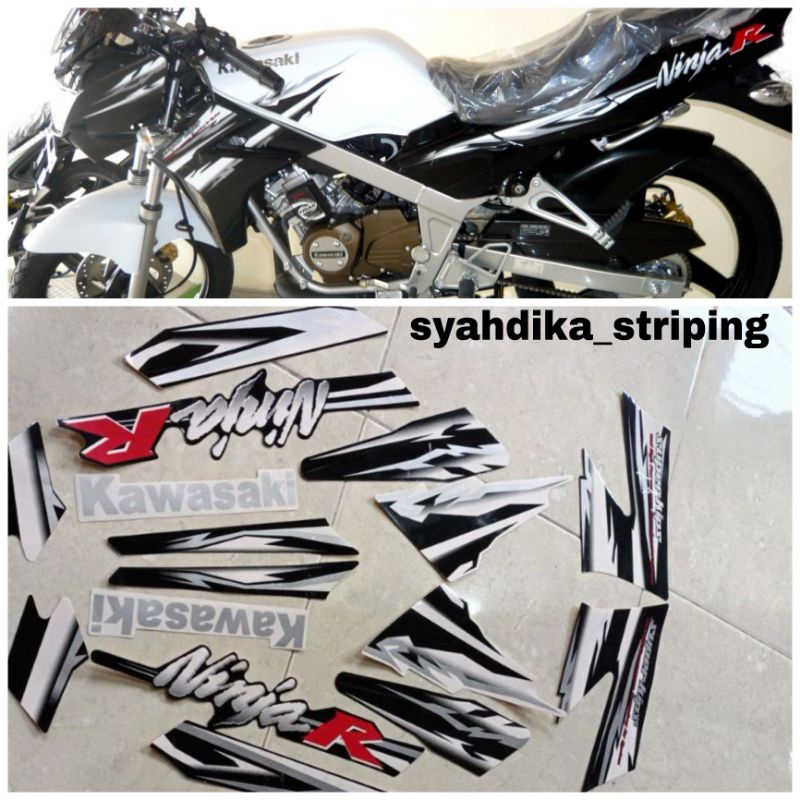 Jual STIKER STRIPING LIS BODY KAWASAKI NINJA R 150 2011 PUTIH HITAM ...