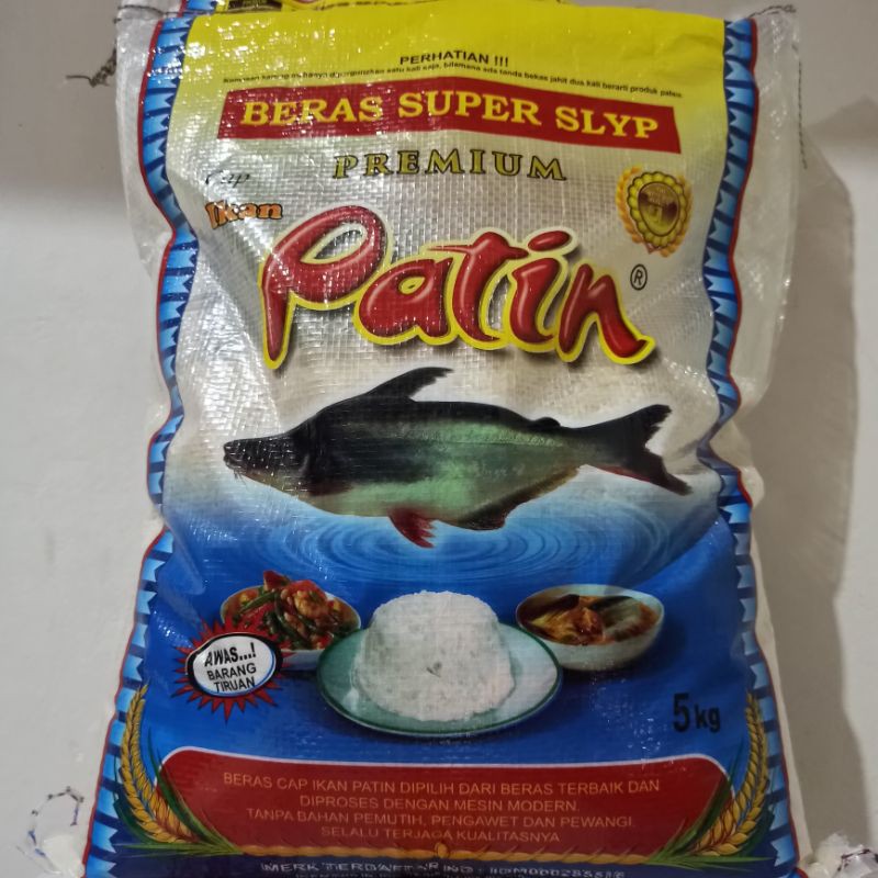 Jual Beras Premium cap Ikan PATIN 5kg pulen | Shopee Indonesia