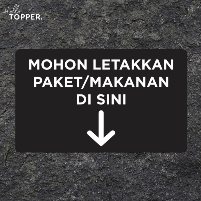 Jual Sign Paket Taruh Disini Sign Kurir Antar Barang Sign Board Akrilik ...