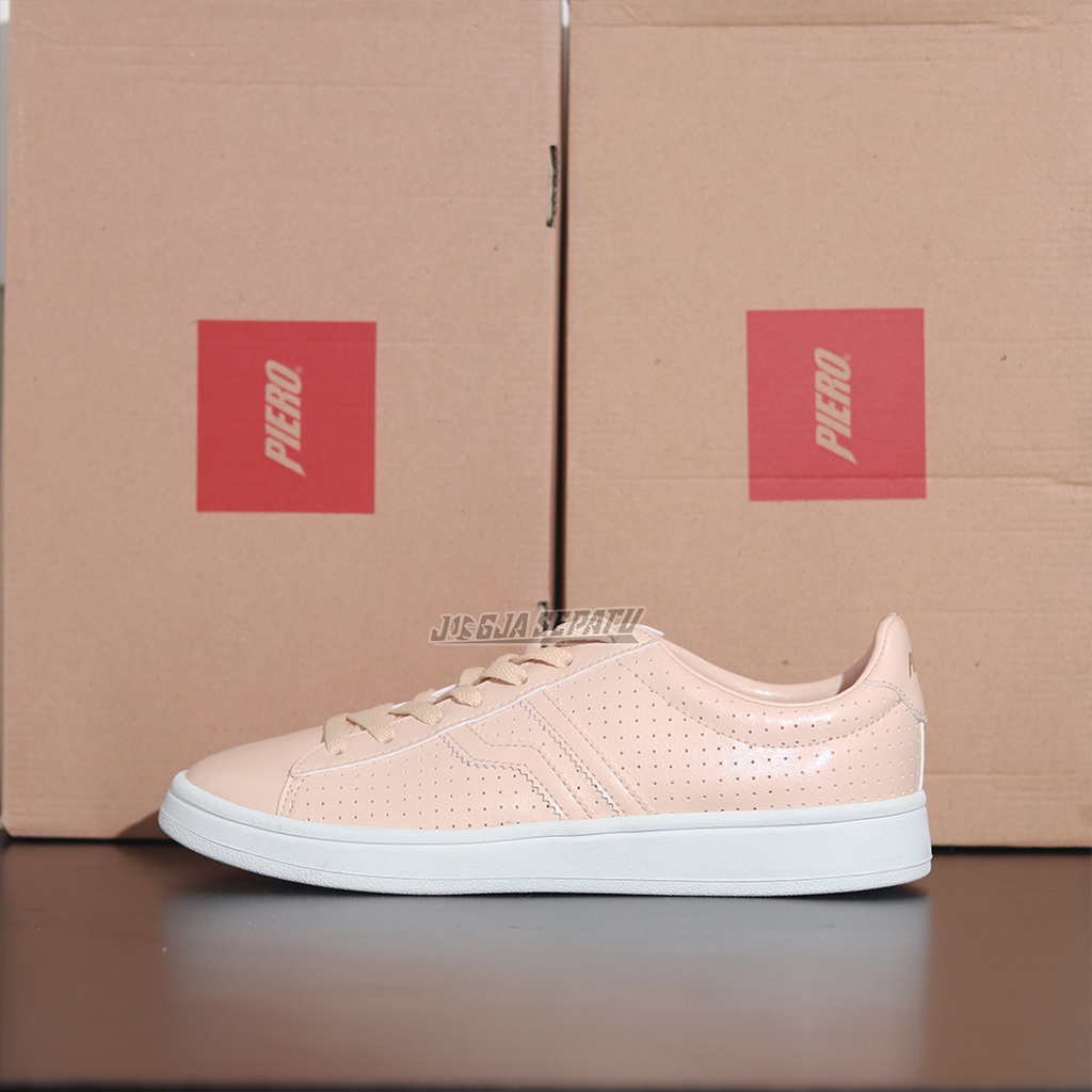 Jual Piero Sepatu Sneakers Wanita Belle - Peach White | Shopee Indonesia