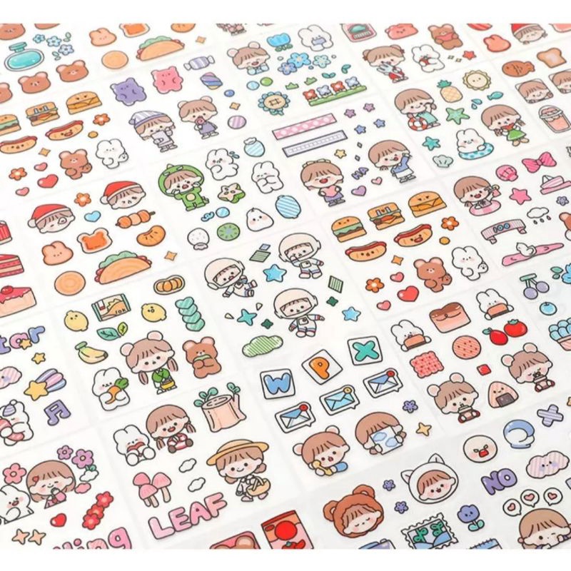 Jual Sticker stiker 2D non timbul untuk botol minum / sticker handphone ...