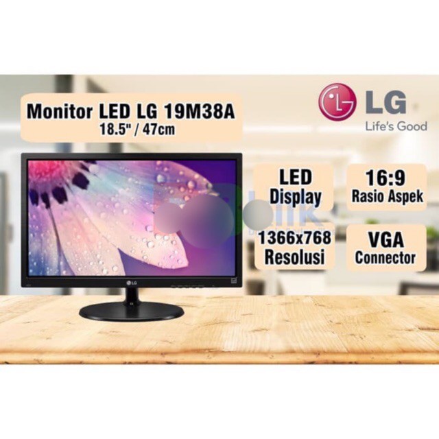 Jual MONITOR LED LG 19M38A 19 INCH / 19M38A 18.5" - GARANSI RESMI ...