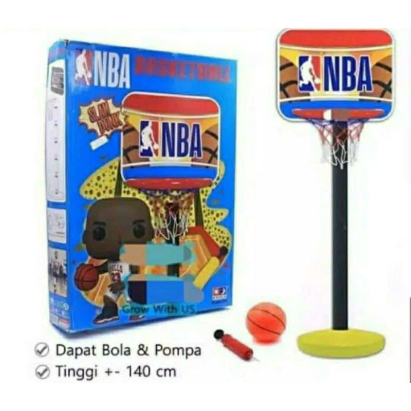 Jual ring basket anak. ring basket portable. basketball set bisa diatur ...