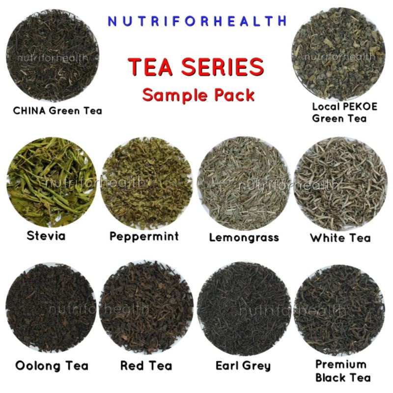 Jual (Sample Pack) TEA SERIES Teh Hijau Peppermint Stevia Oolong ...
