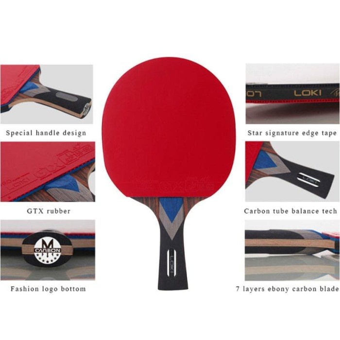 Jual PROMO BET PINGPONG BAT TENIS MEJA BAT PINGPONG LOKI 7STAR CARBON | Shopee Indonesia