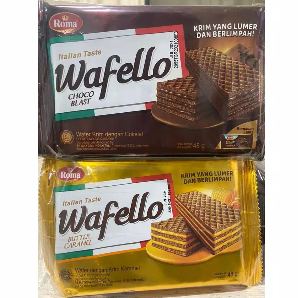Jual Roma Wafello 1 Pack isi 10pcs @48g | Shopee Indonesia