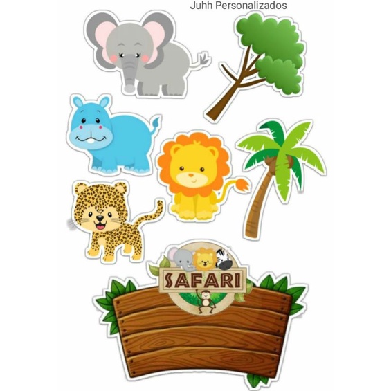 Jual Topper kebun binatang animals gajah singa bisa custom nama dan ...