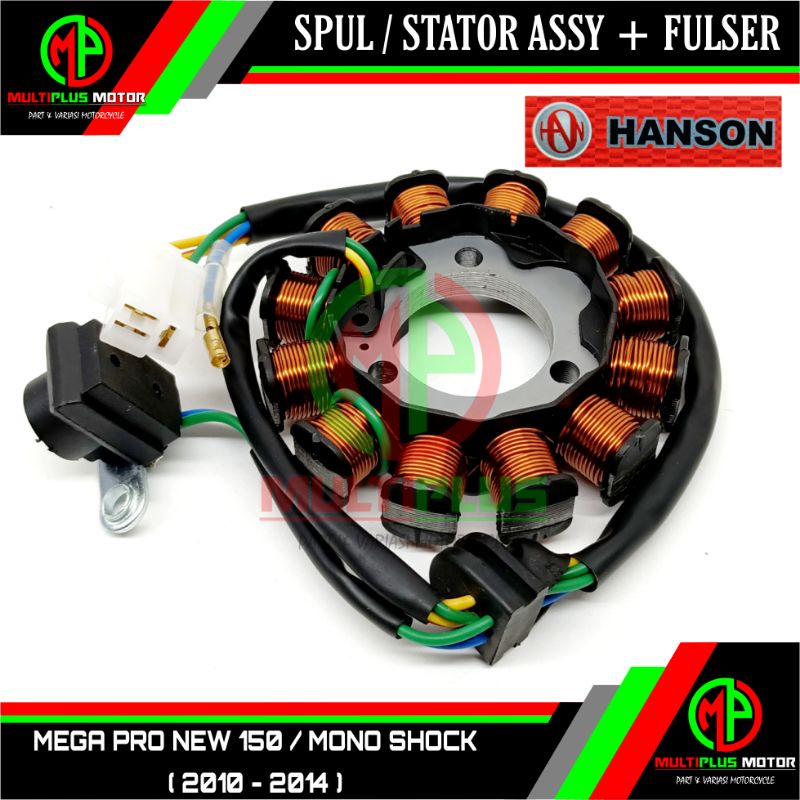 Jual Spul Spull Sepul Stator assy + fulser MEGAPRO NEW 150 MONO,MEGA PRO NEW 150 MONO 2010 UP ...