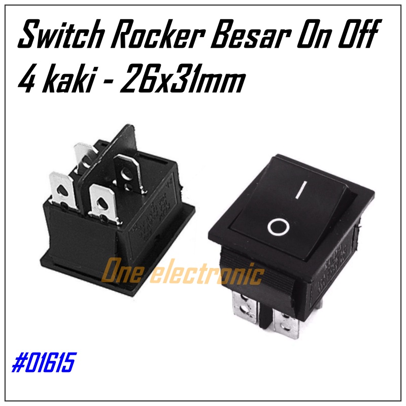 Jual Saklar Rocker Besar 4 kaki Switch DPST 4 Pin ON OFF 16A - 250V AC ...