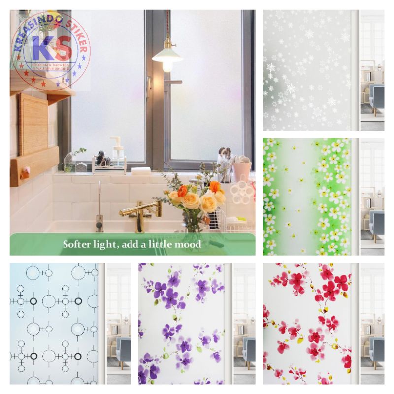 Jual Stiker Kaca Jendela Rumah Ruko Perkantoran Polos dan Motif Lebar ...