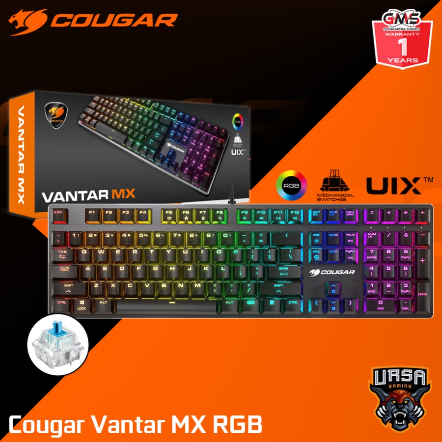 Jual Keyboard Cougar Vantar MX | UIX System | Blue Switch | Keyboard Gaming | Shopee Indonesia