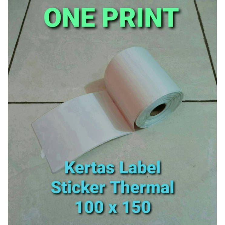 Jual Kertas Sticker Label Cetak Resi 100 x 150 ( A6 ) | Shopee Indonesia