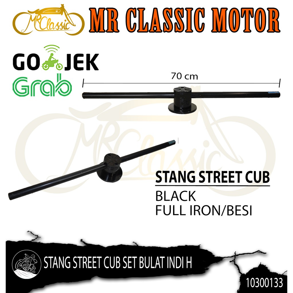 Jual Stang Motor Street Cub Bulat Independen Lurus Hitam Custom Variasi ...