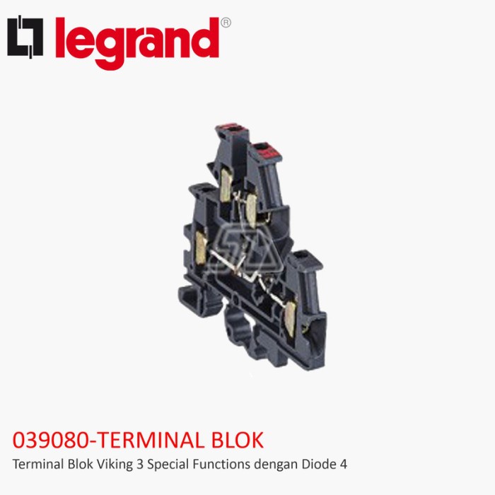 Jual LEGRAND TERMINAL BLOK VIKING 3 SPECIAL FUNCTIONS DENGAN DIODE 4 ...