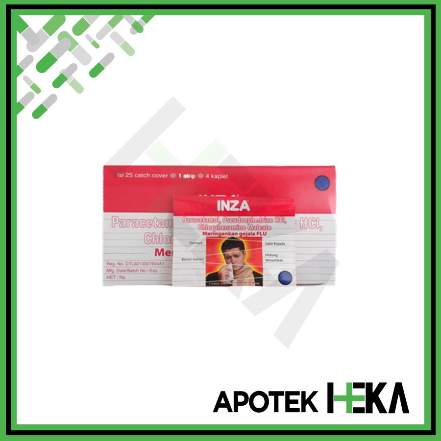 Jual Inza Tablet Obat Flu dan Demam Box isi 25x4 Tablet (BANDUNG ...