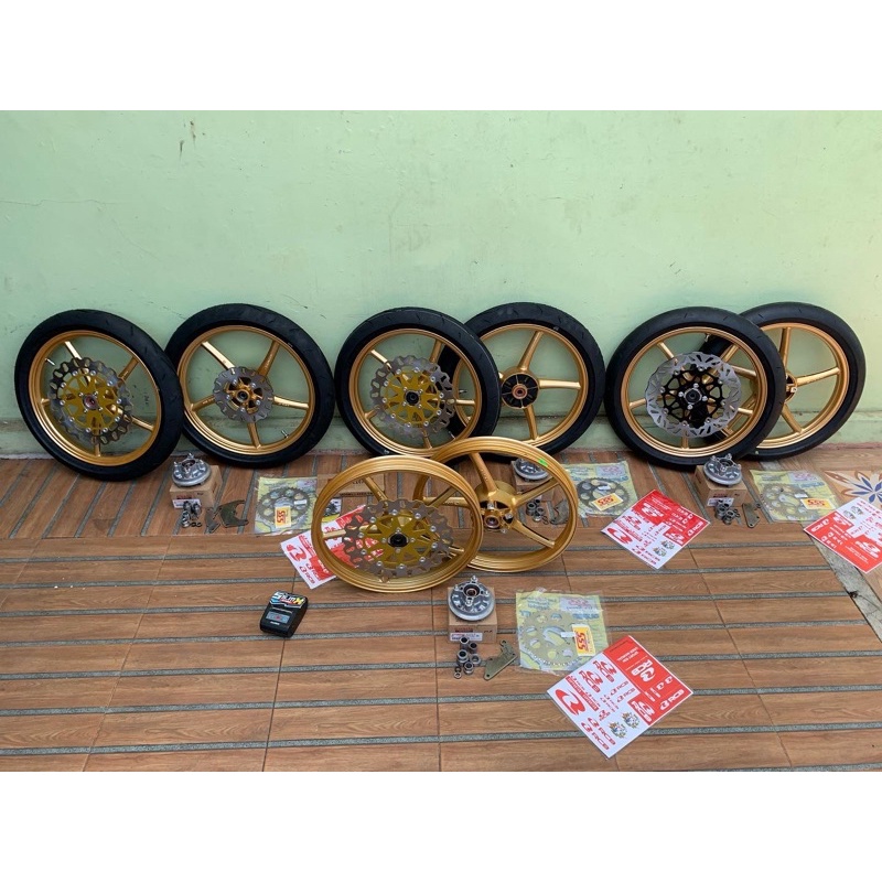 Jual whellset velg RCB pnp crf 150L Dtracker new KlX | Shopee Indonesia