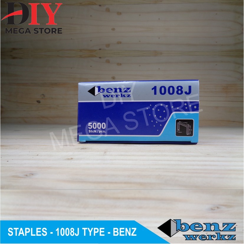 Jual Isi stapler 1008J benz werkz staples tembak angin 5000 pcs isi ...