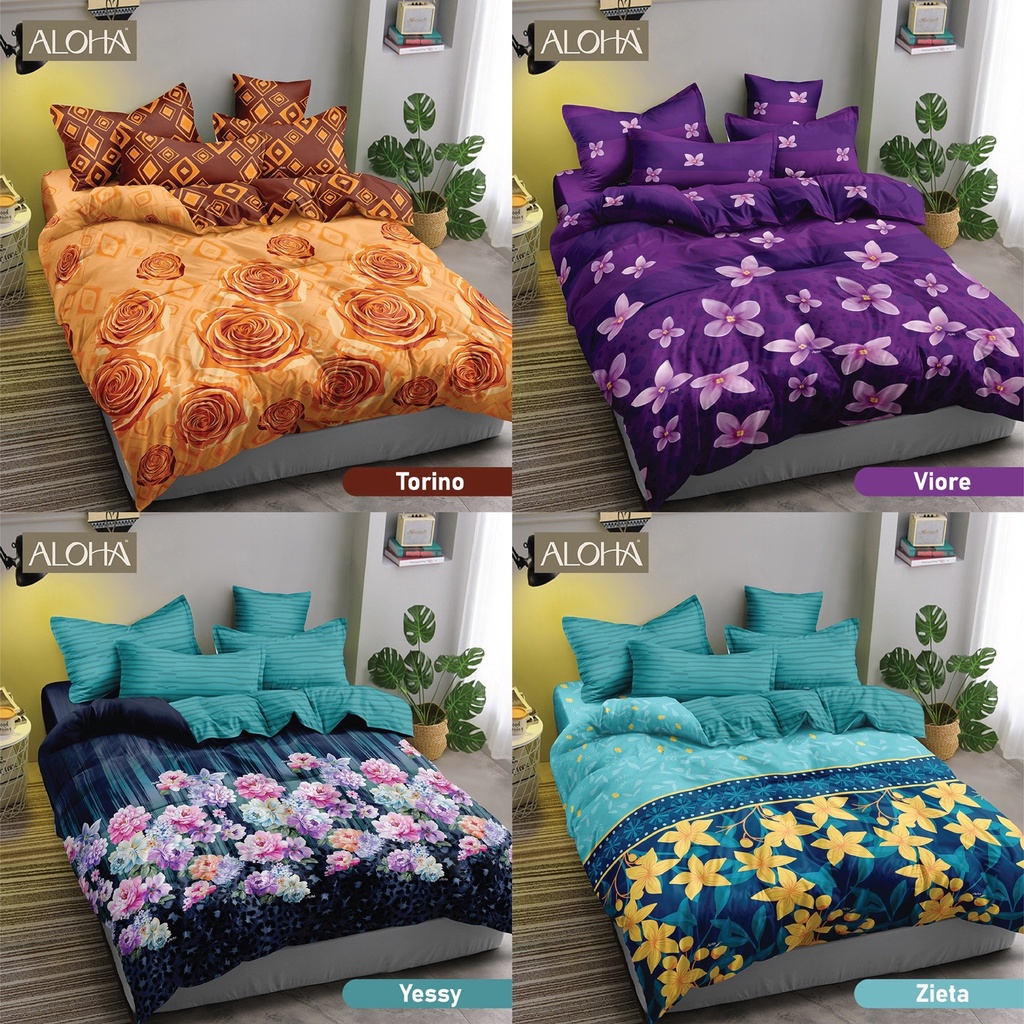 Jual Aloha - Bed Cover Set King 180x200 Tinggi 20 Rumbay - Sale ...