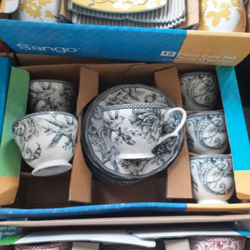 Jual ADELAIDE TEA SET LEPEK KERAMIK SANGO MOTIF KLASIK ANTIK VINTAGE ...