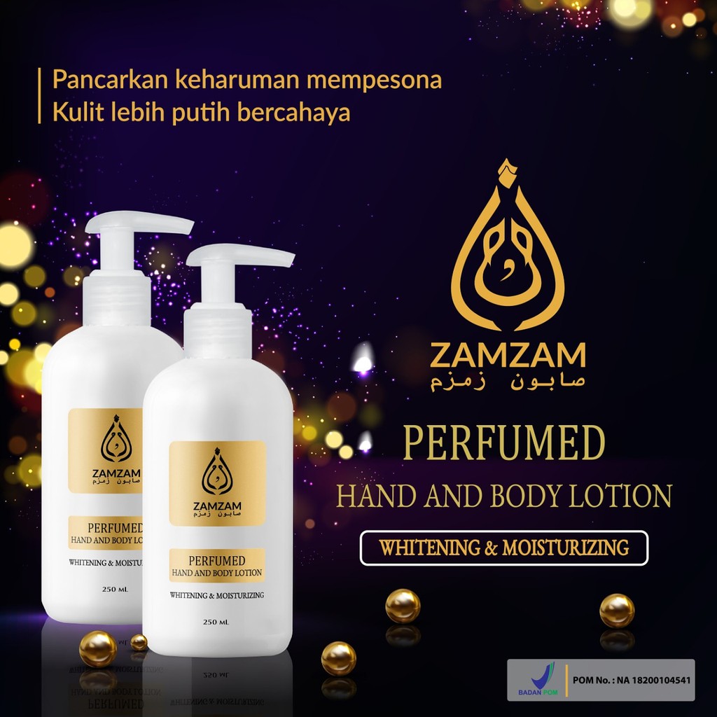 Jual ZamZam Perfumed Hand & Body Lotion (Resmi BPOM) Wangi, Whitening ...