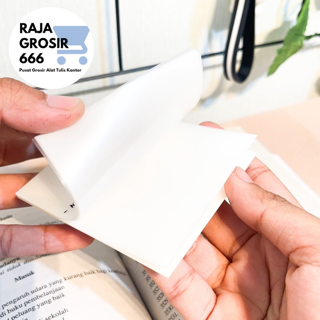 Jual sticky notes BENING stiker tempel transparant alat tulis kantor ...