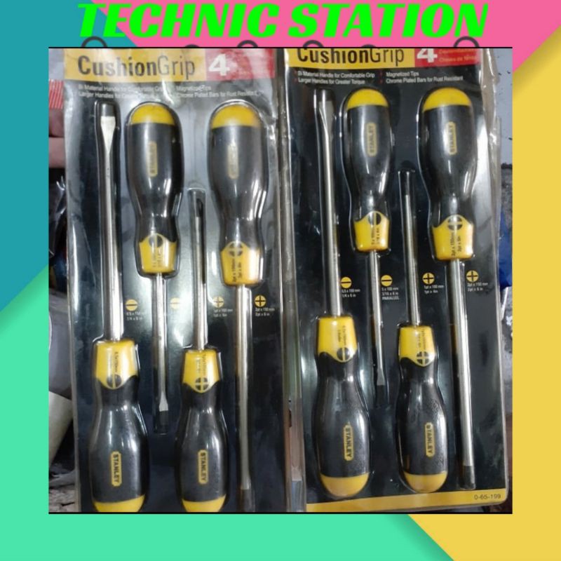 Jual Obeng Set STANLEY 4pcs Cushion Grib | Shopee Indonesia