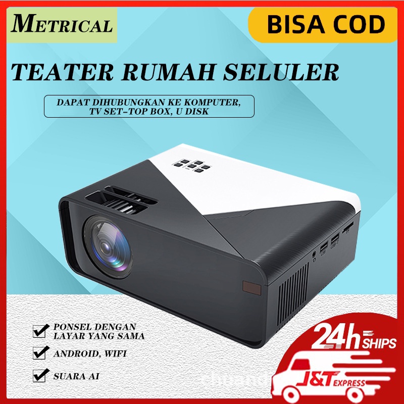 Jual Metrical W90 5000 High Lumens Projector 1080p Full HD 4K LCD Video ...