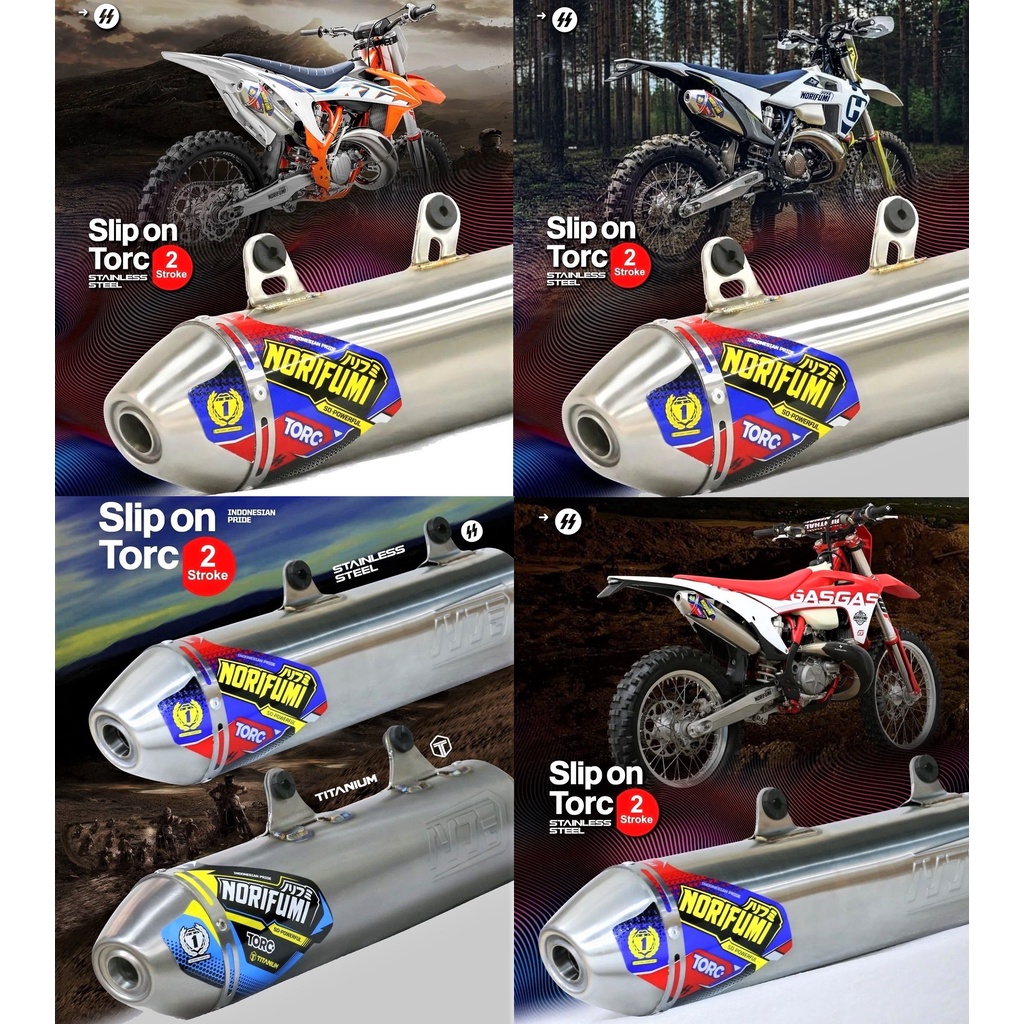 Jual Knalpot NORIFUMI SLIP ON KTM Husqvarna YZ GAS GAS 250-300 2T 2Tak ...