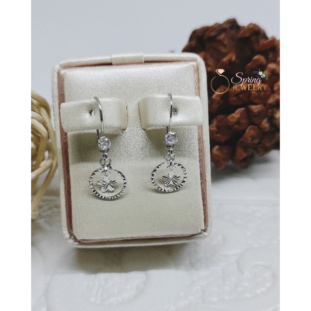 Jual Anting Perak Wanita Kait AD Bulat Ukir Bunga Silver 925 Asli Lapis Emas Putih | Shopee ...