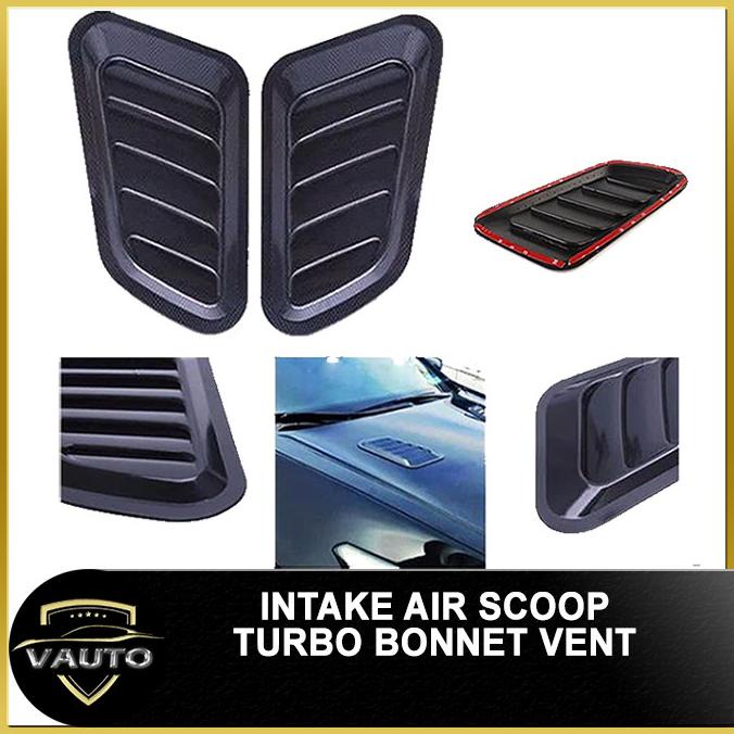 Jual Air Scoop Air Flow Intake Scoop Turbo Bonnet Vent Cover Hood 2pc ...