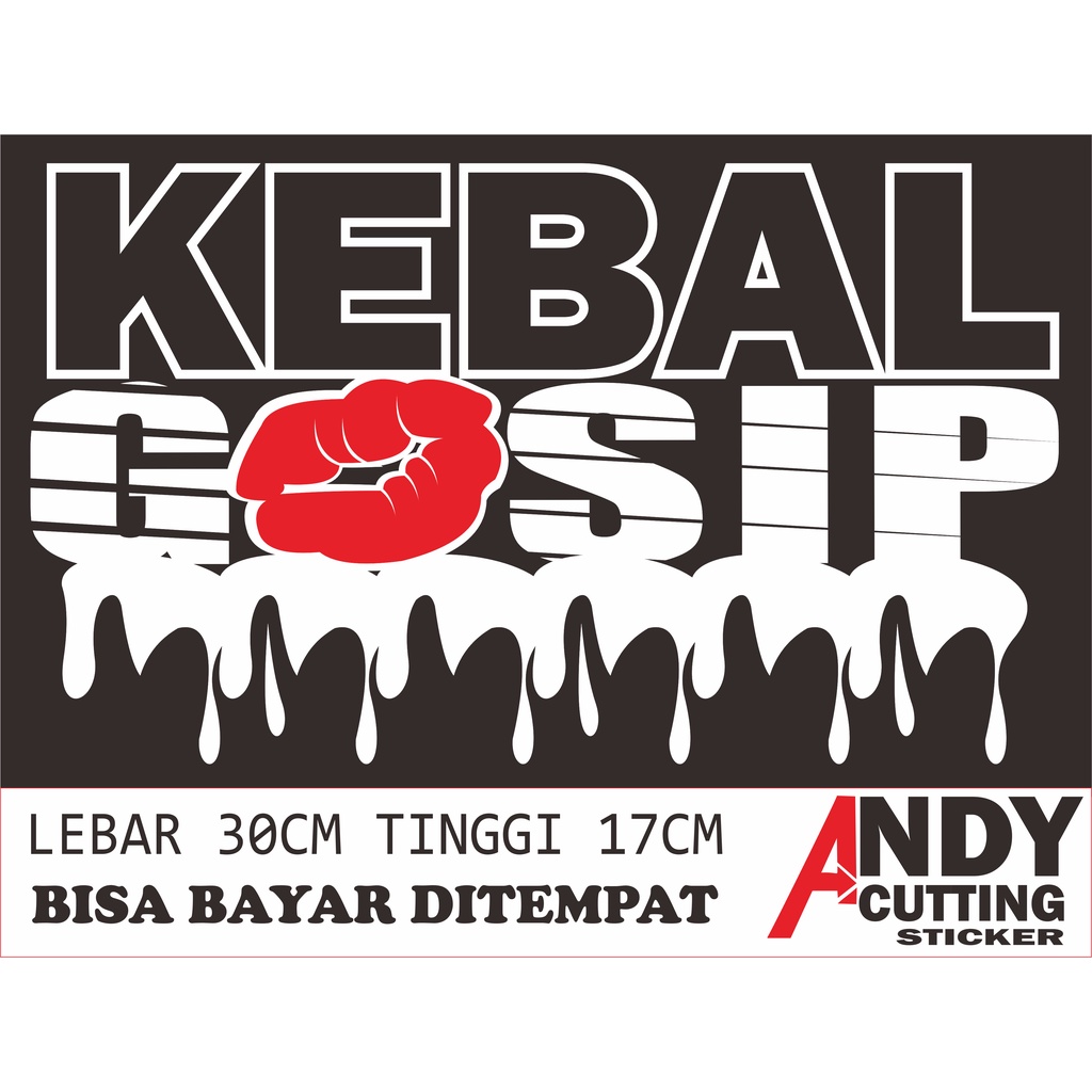Jual Cutting Sticker tulisan KEBAL GOSIP | Shopee Indonesia