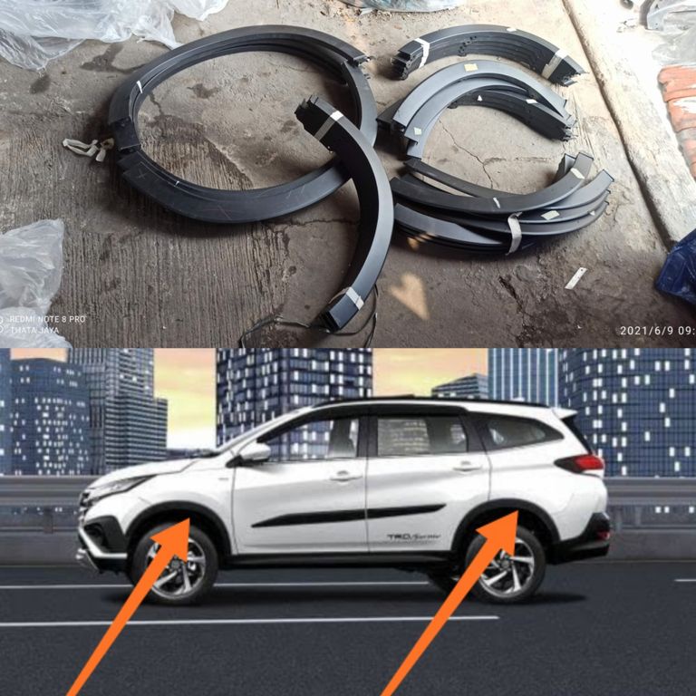 Jual Lis ban Over fender all new rush terios 2018 2019 2020 2021 ...