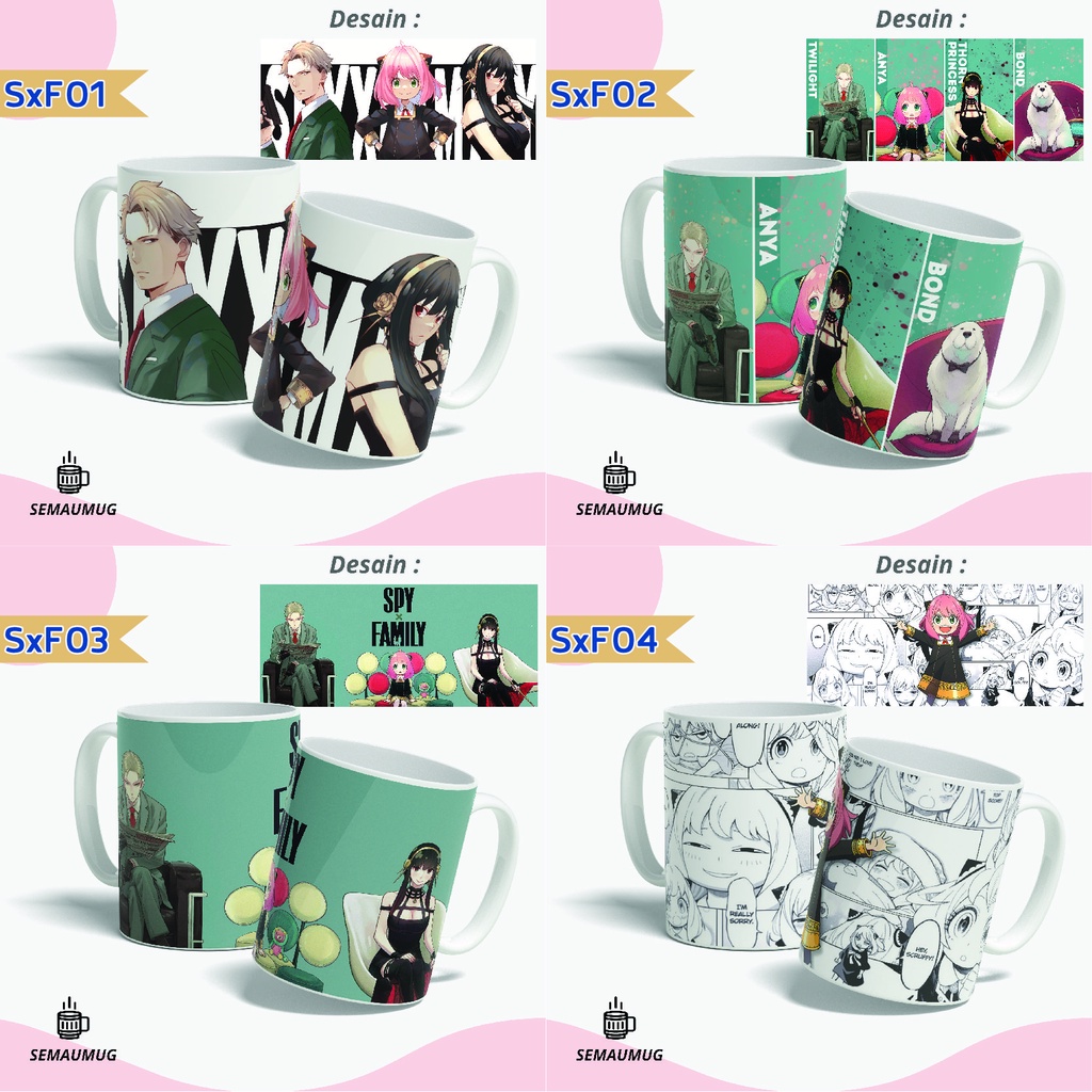 Jual MUG ANYA LOID YOR FORGER SPY X FAMILY KADO ANIME GELAS CANGKIR ...