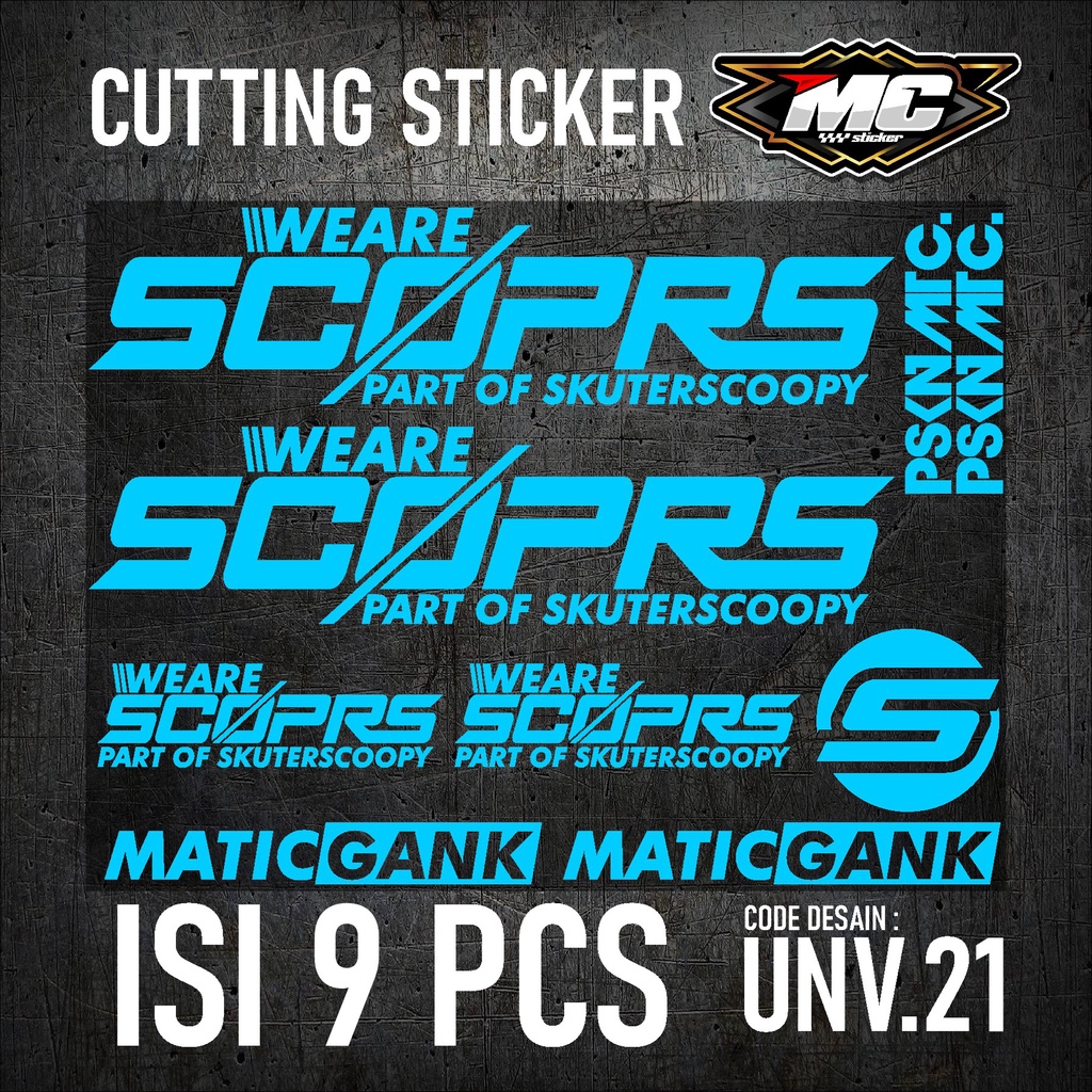 Jual Sticker Striping Cutting Scoopy SCOPRS Isi 9 pcs - Aksesoris Motor ...