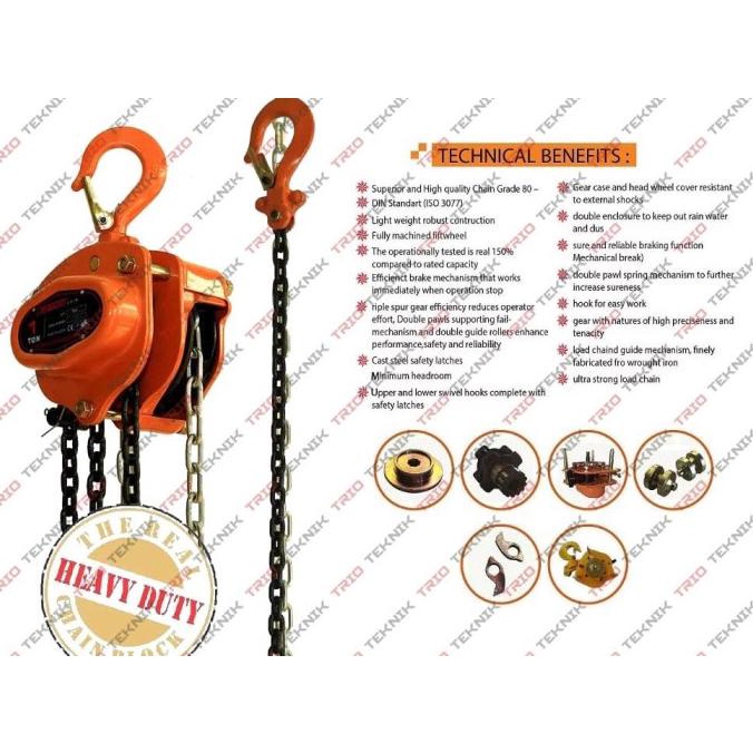 Jual Chain Block/Takel/Katrol 1 Ton X 10 Meter Itobachi Japan | Shopee ...