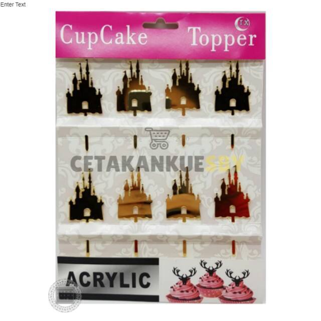 Jual [CKS] Cake Topper Gold Istana Tusukan Kue Ulang Tahun Emas ...