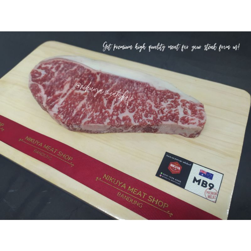 Jual SIRLOIN MB9+ AUS Wagyu - steak stik impor empuk | Shopee Indonesia