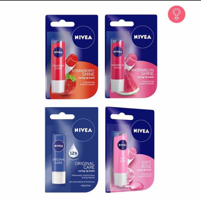 Jual NIVEA LIP CARE STRAWBERRY SHINE / CARE&COLOR RED /ORIGINAL /SOOTHE ...