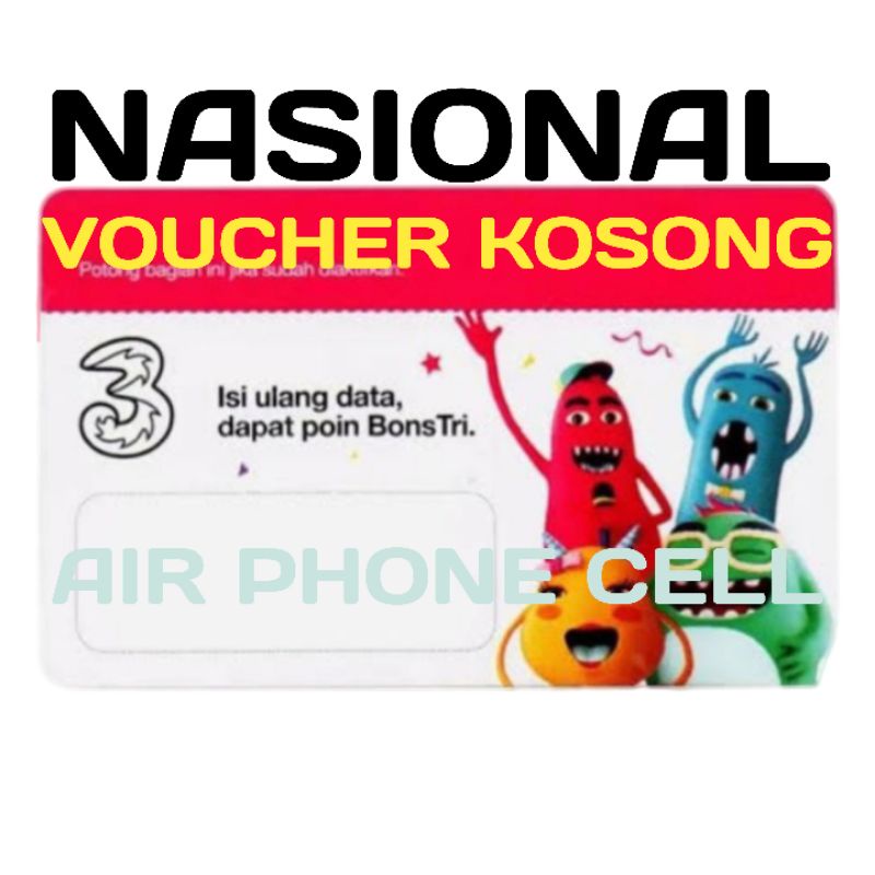 Jual voucher tri/tree kosong/zero (nasional) | Shopee Indonesia