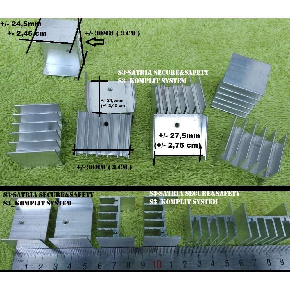 Jual besar 3 cm Heat sink alumunium heatsink Pendingin IC mosfet ...