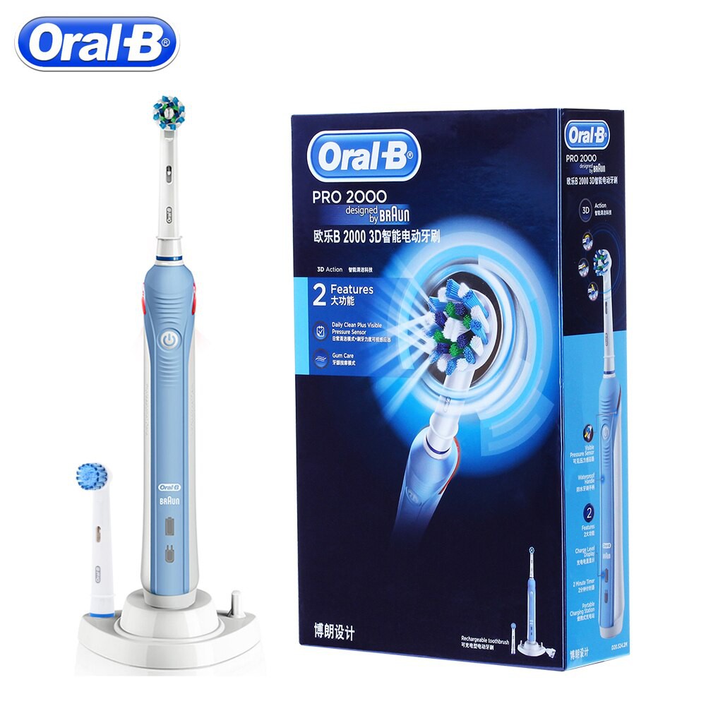 Jual PRODUK IMPORT Oral B Sonic Electric Toothbrush Rechargeable Teeth Whitening PRO2000 3D ...