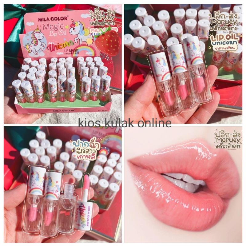 Jual Lip Oil Mila Unicorn mini / Lip Oil Unicorn | Shopee Indonesia