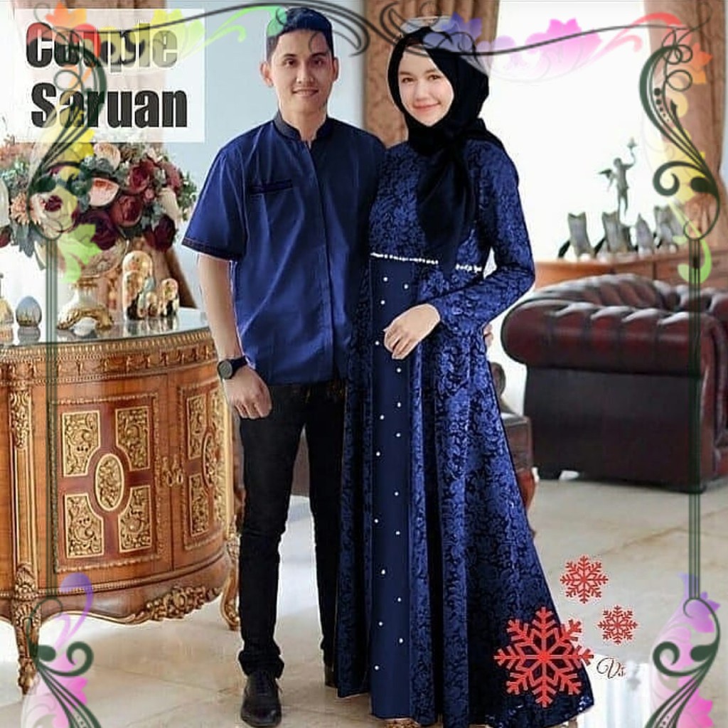 Jual BAJU GAMIS COUPLE SUAMI ISTRI WARNA MEWAH GLAMOR EXCLUSIVE ...