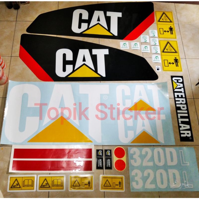 Jual Stiker Excavator CATERPILLAR CAT 320 DL, Decal Alat Berat | Shopee ...