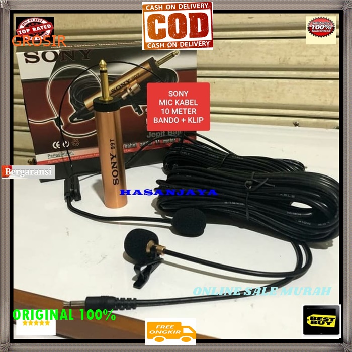 Jual G60 SONY MIC KABEL HEADSET JEPIT CLIP ON KANCING KERAH BAJU ...
